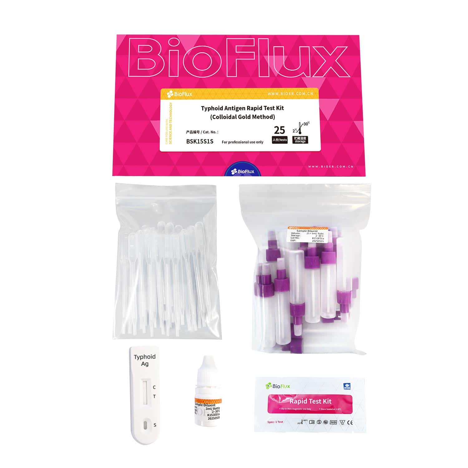 BIOFLUX Typhoid Antigen Rapid Test – Santo Medical